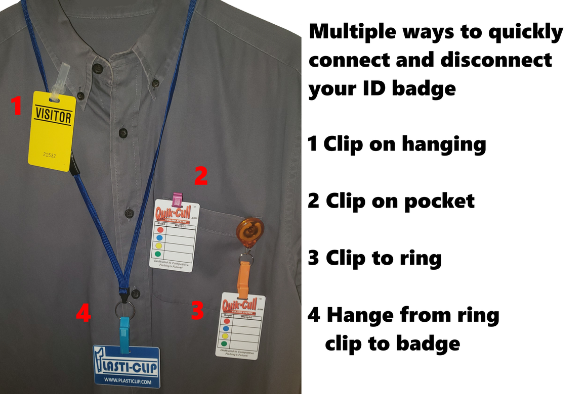 Convenient and secure attachment for all ID and Badges – PlastiClip